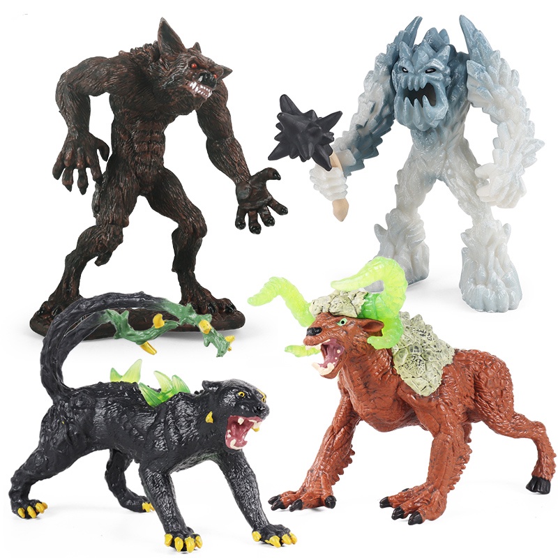 Werewolf Snowman Model Dragon Dinosaurs Action Figures Fish Octopus ...