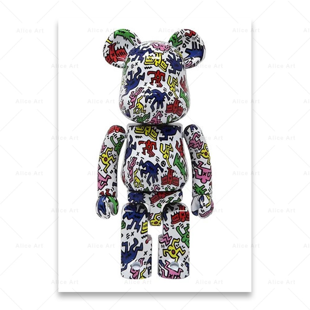 BearBrick Series Trend Variety Brick Doll Poster Keith Haring Pop Art ...