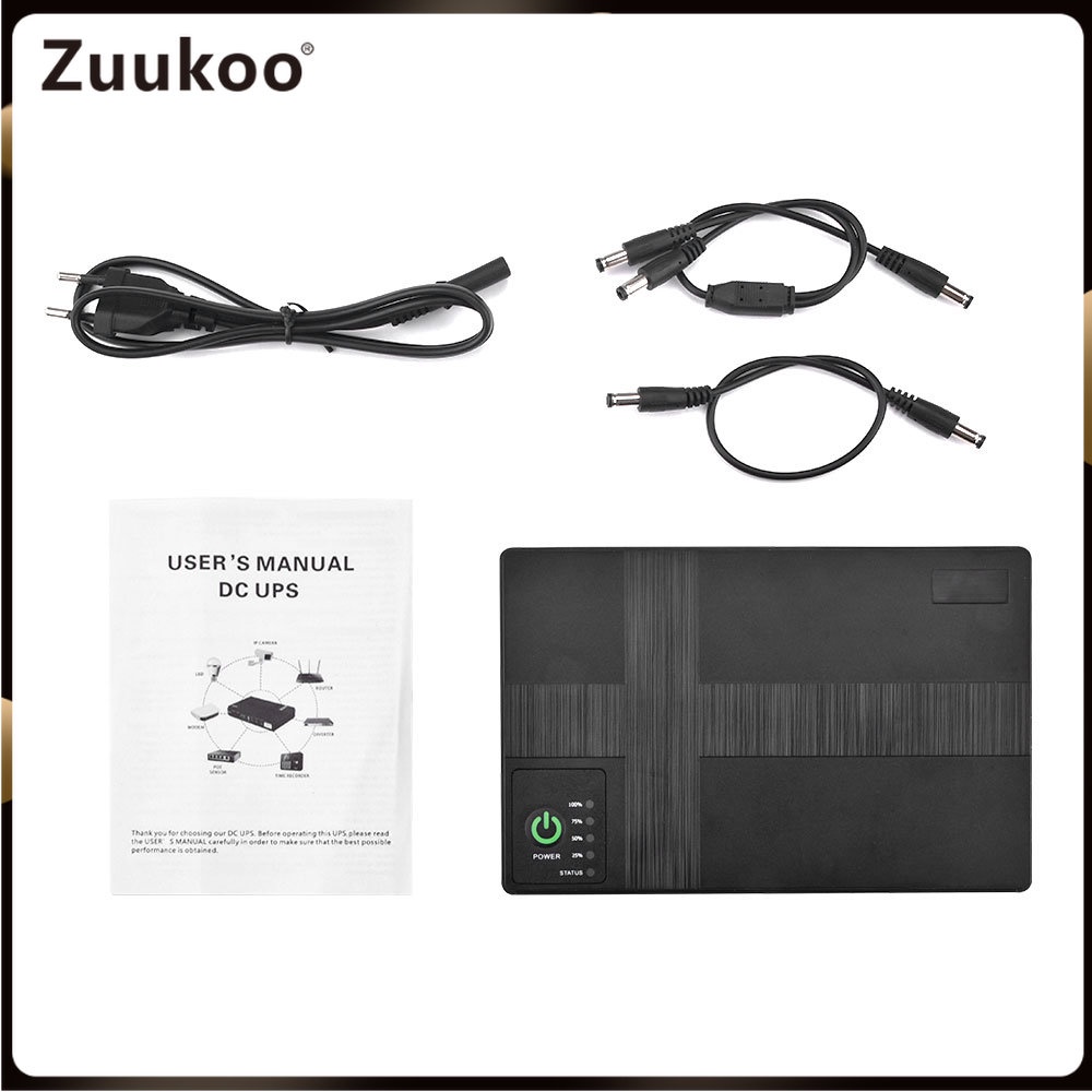 10400mAh Portable UPS 5V/9V/12V Uninterruptible Power Supply For WiFi ...