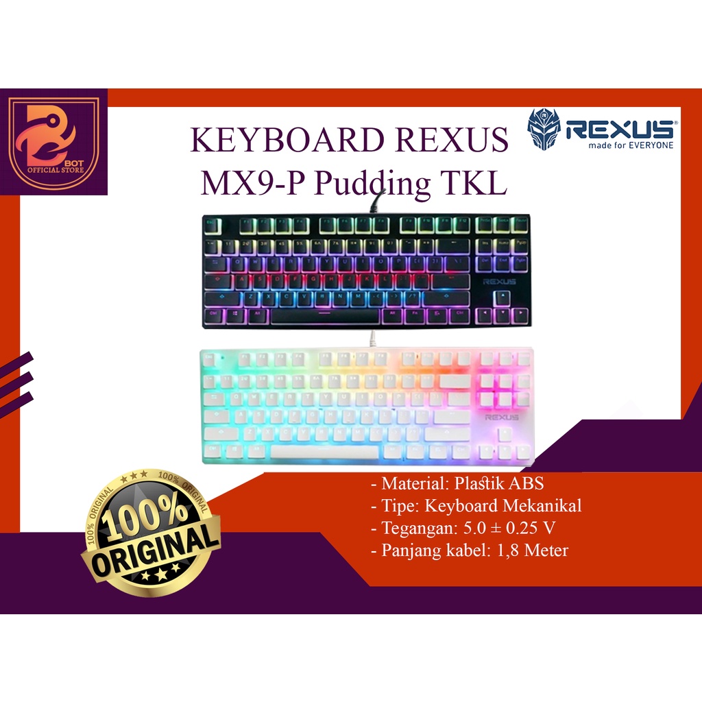 Rexus Legionare MX9P/MX9 Pudding TKL Mechanical Gaming Keyboard ...