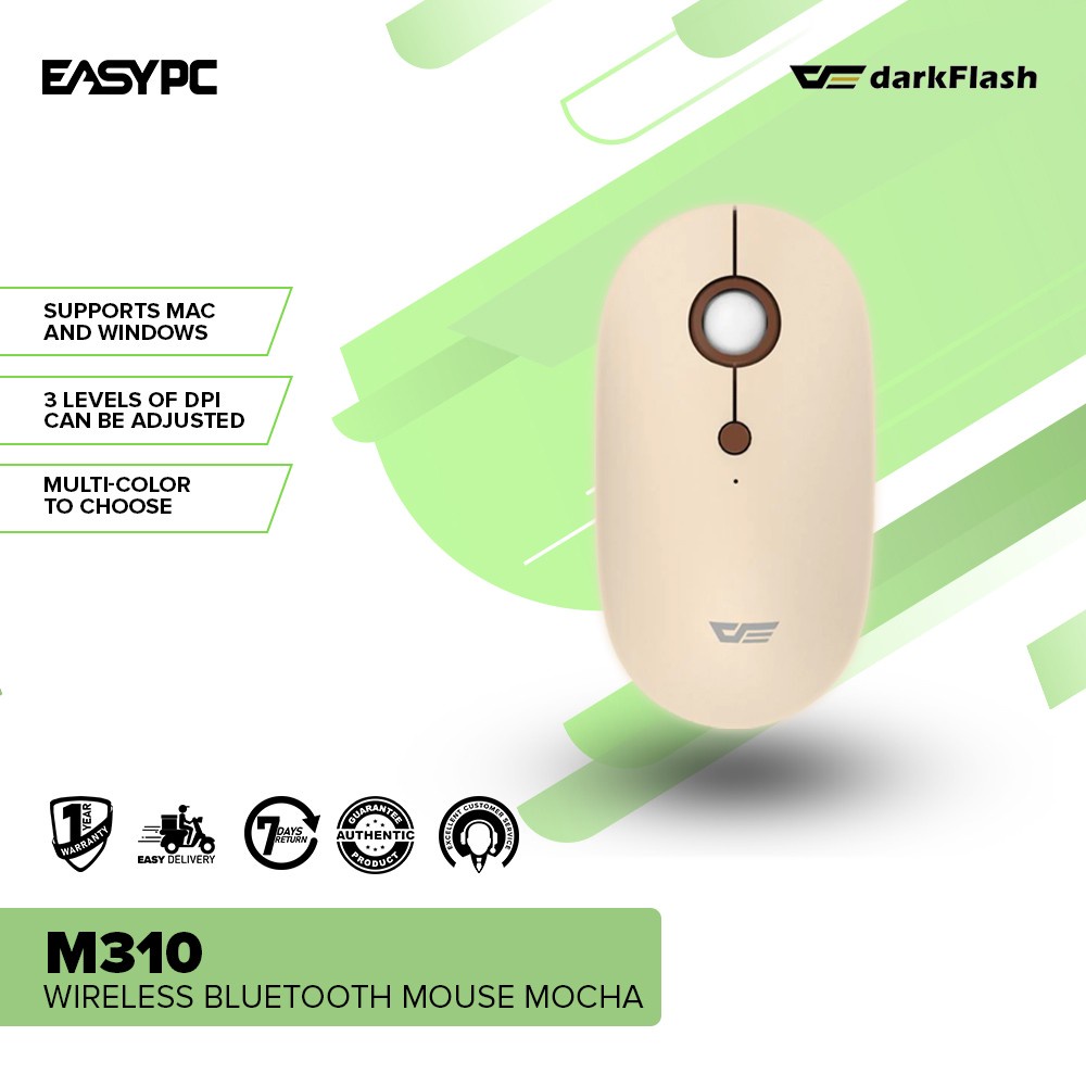 EasyPC | DarkFlash M310 Wireless Bluetooth Mouse Mocha and Brown Sugar Silent Operations Mouse ...
