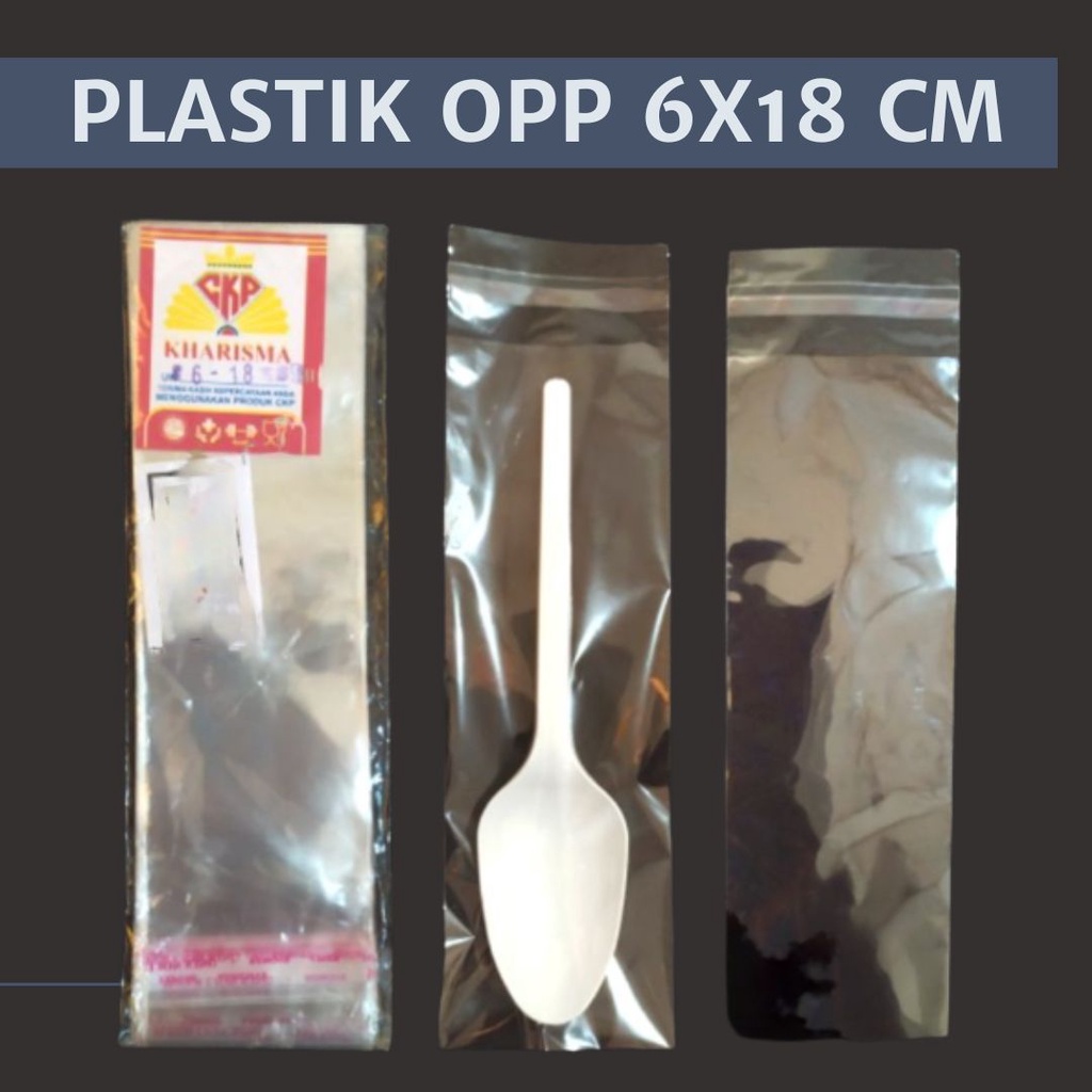OPP PLASTIC 6X18 CM GLUE WRAPPING SPOONS FORKS CAKE CLEAR TRANSPARENT ...