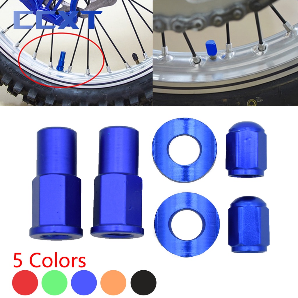 Motocross CNC Valve Cap Dirt Bike Rim Lock Nuts Bolts Spacer For KTM ...