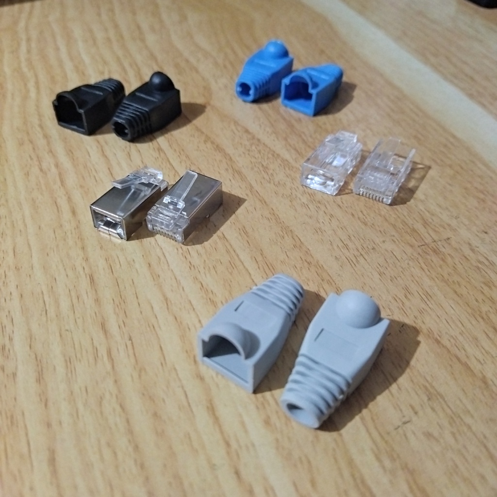 10pcs RJ45 Passthrough Connector for CAT6/CAT5e Ethernet Cable Tagusan ...