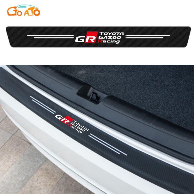 GTIOATO For Toyota GR Car Trunk Sticker Carbon Fiber Auto Rear Bumper ...