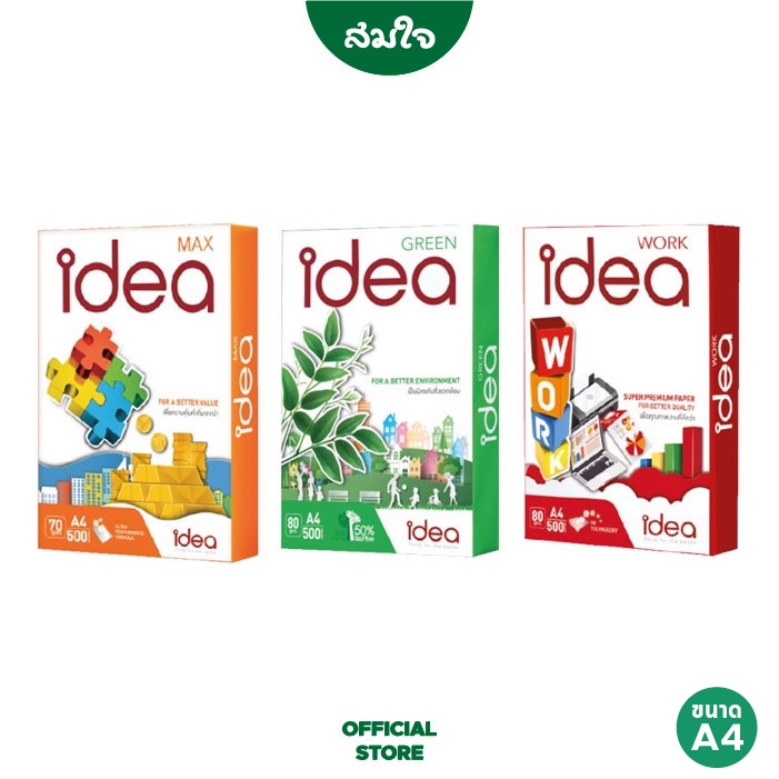 Idea Copier Paper 70gsm And 80gsm A4 Contain 1 Ream (Idea Green Max ...