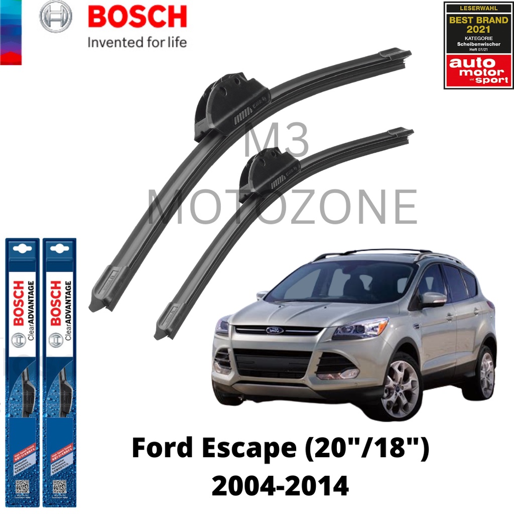 Bosch Clear Advantage Wiper Blade Set (banana type) for Ford Escape ...