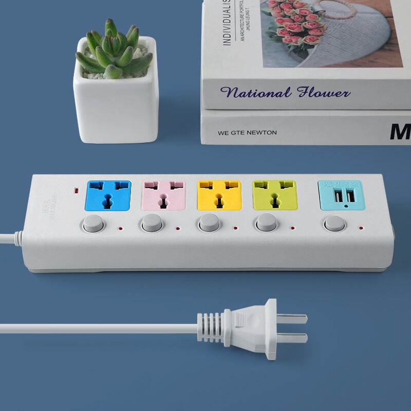 Power Socket Extension Moveable Multi Function Socket With 4 Socketand2