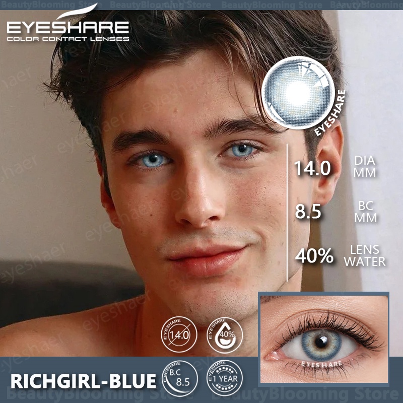 [Ships from the PH] EYESHARE 1 Pair of Men's Contact Lenses Natural ...