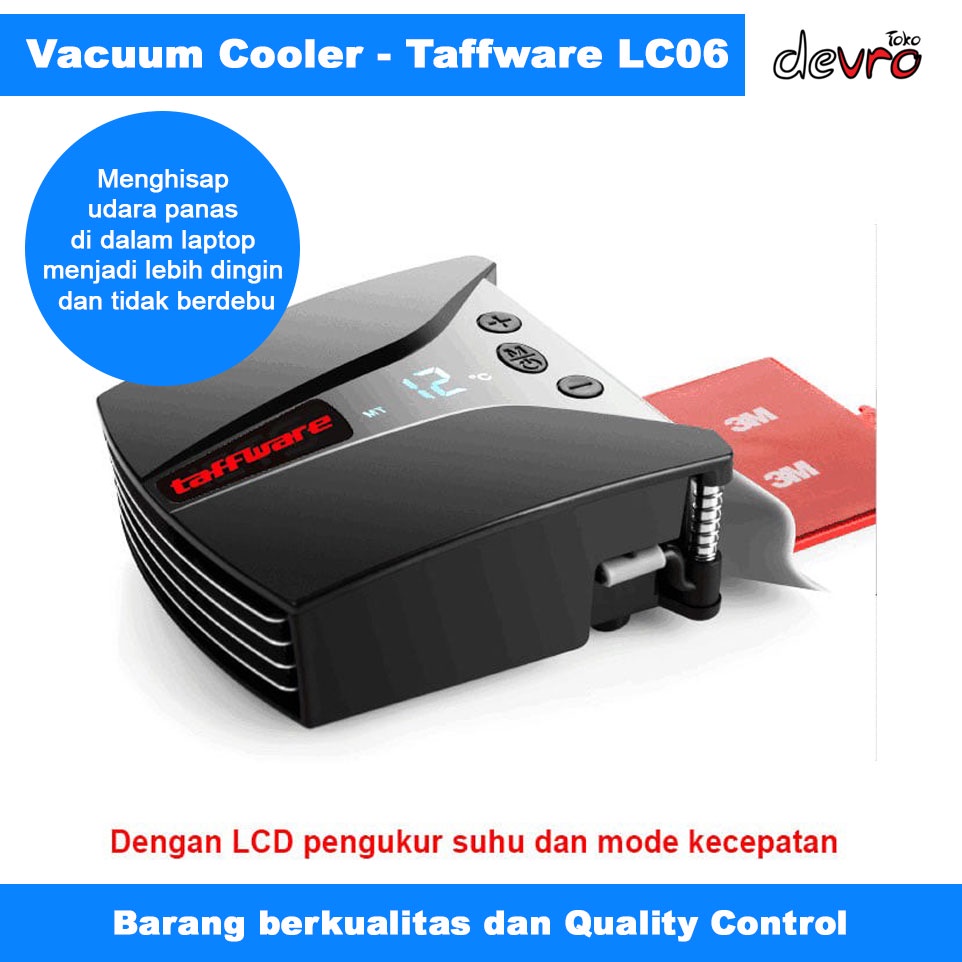 Taffware Universal Laptop Vacuum Cooler with LCD Indicator - Laptop Cooler - LC06 | Shopee ...