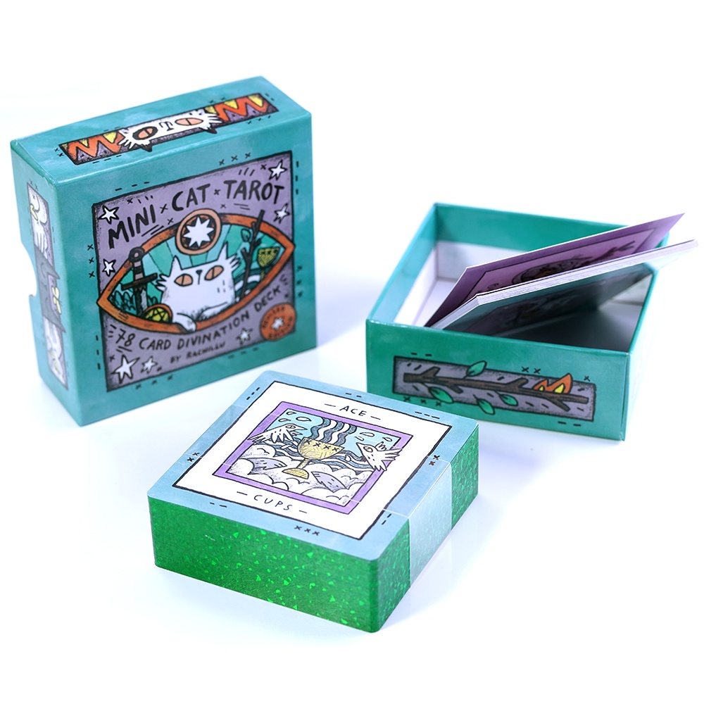 Mini Cat Tarot Deck Fortune-telling Prophecy Oracle Cards With Paper ...