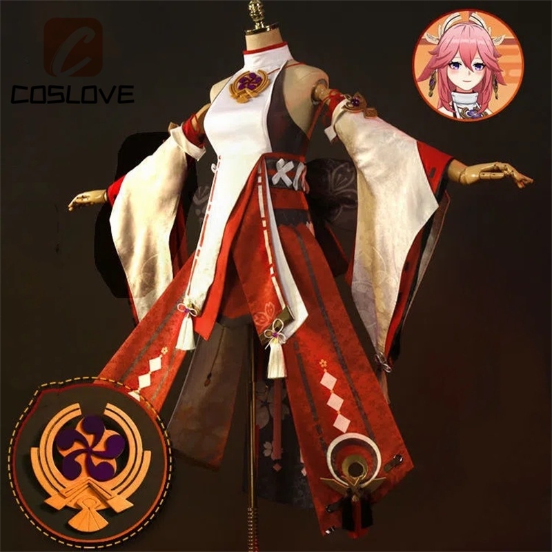 Genshin Impact Yae Miko Cosplay Costume Guuji Yae Fancy Outfits Guuji ...