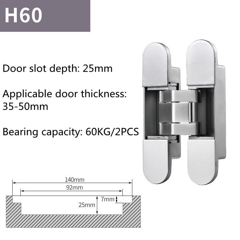60KG Wooden Door 180 Degrees Hidden Hinge Home Hardware Wide door ...