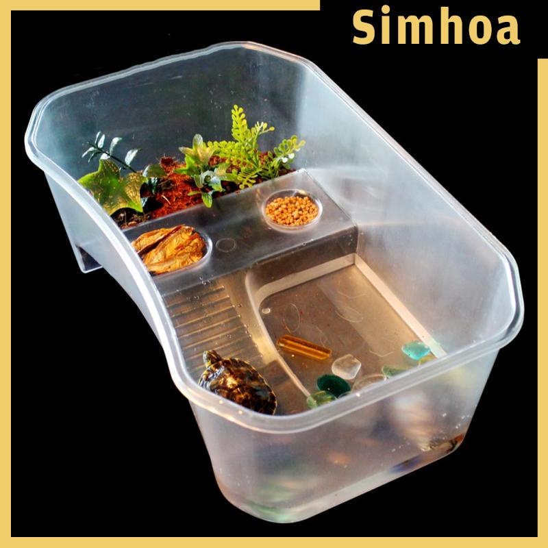 [simhoa] Sturdy Reptile Terrapin Tortoise Turtle Tank Vivarium With