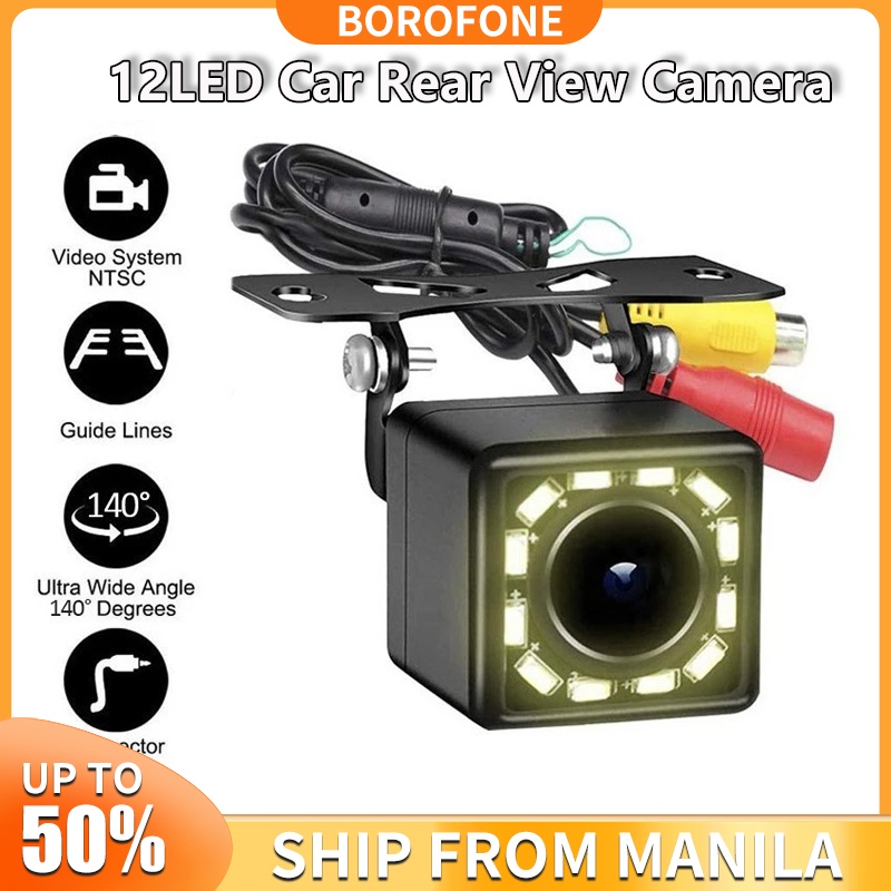 12 Led Universal Car Rear View Camera Auto Parking Reverse Backup ...