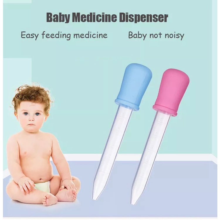 5ml Baby Medicine Dropper BPA Free Newborn Meds Liquid Juice Dispenser ...