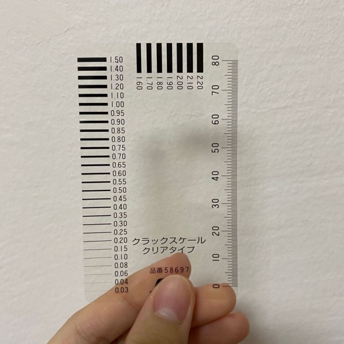 SHINWA Clear Crack Scale Card Type 58697 measure Crack Gauge | Shopee ...
