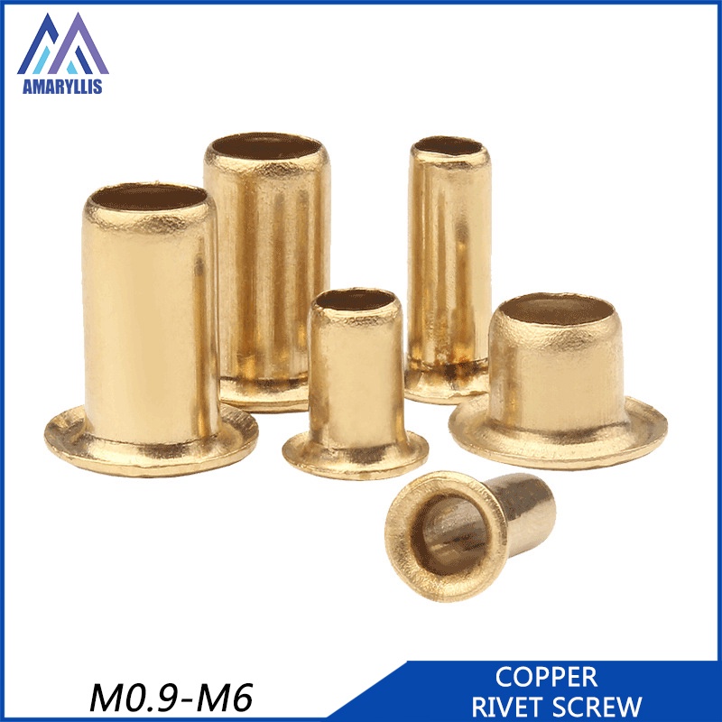 M3 M3.5 M4 M5 M6 Brass Eyelet Rivet Nut Copper Hollow Grommet Hole ...