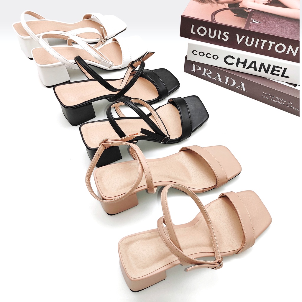 R&A801 2-Inch Square Toe with Single Toe Strap plus Cross Ankle Strap ...