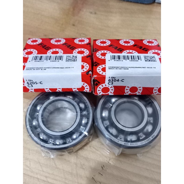 Ball bearing 6205 C3 & 6304 C3 Vietnam For crankshaft (F) | Shopee ...