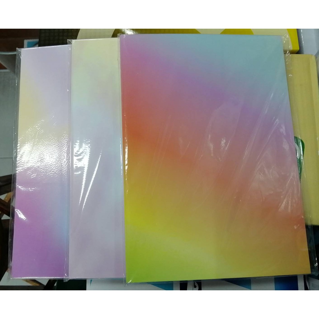 Report Cover Paper Rainbow A4 Size Assorted (50 Sheets/Pack) | Shopee ...
