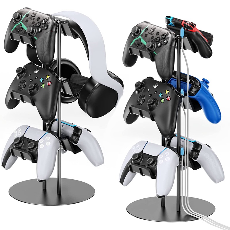 Controller Stand 3 Tiers With Cable Organizer For Desk Universal Controller Display Stand