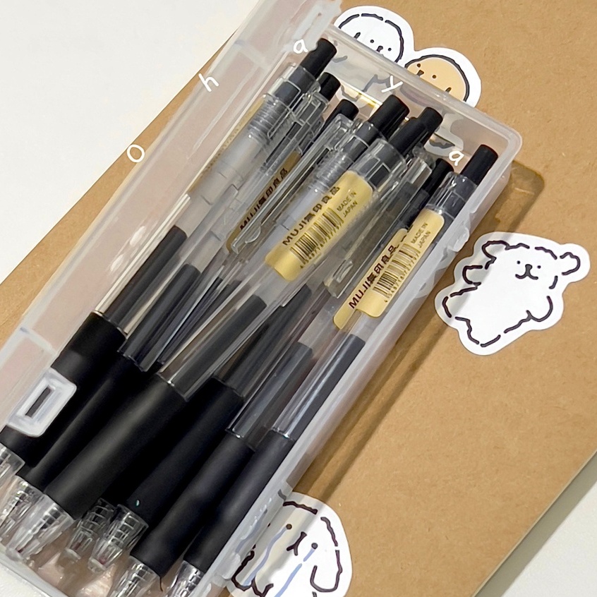 Ohaya MUJI 0.5mm Smooth Black Ink Pen Writing Durable Signing Pen ...