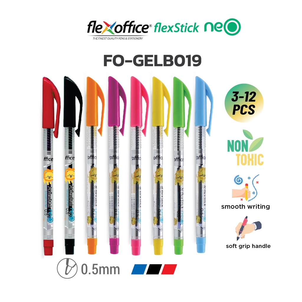FlexOffice FlexStickNeo BallPoint Pen 0.5mm - 3pcs/6pcs/box 12pcs ...