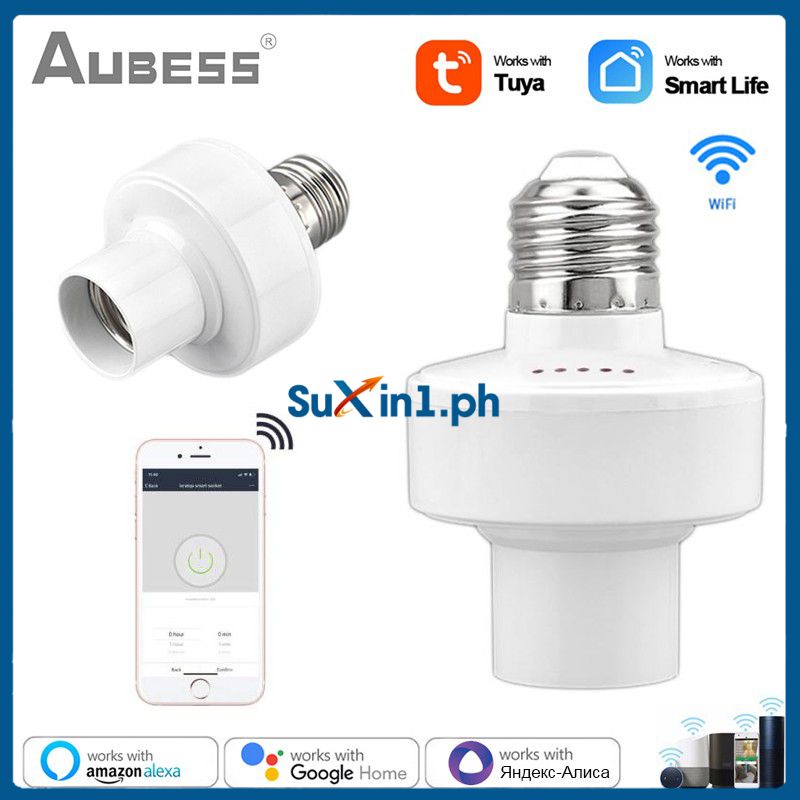 Tuya Wifi Smart Bulb Socket Light Holder E27 Wireless Wifi Lamp Socket ...