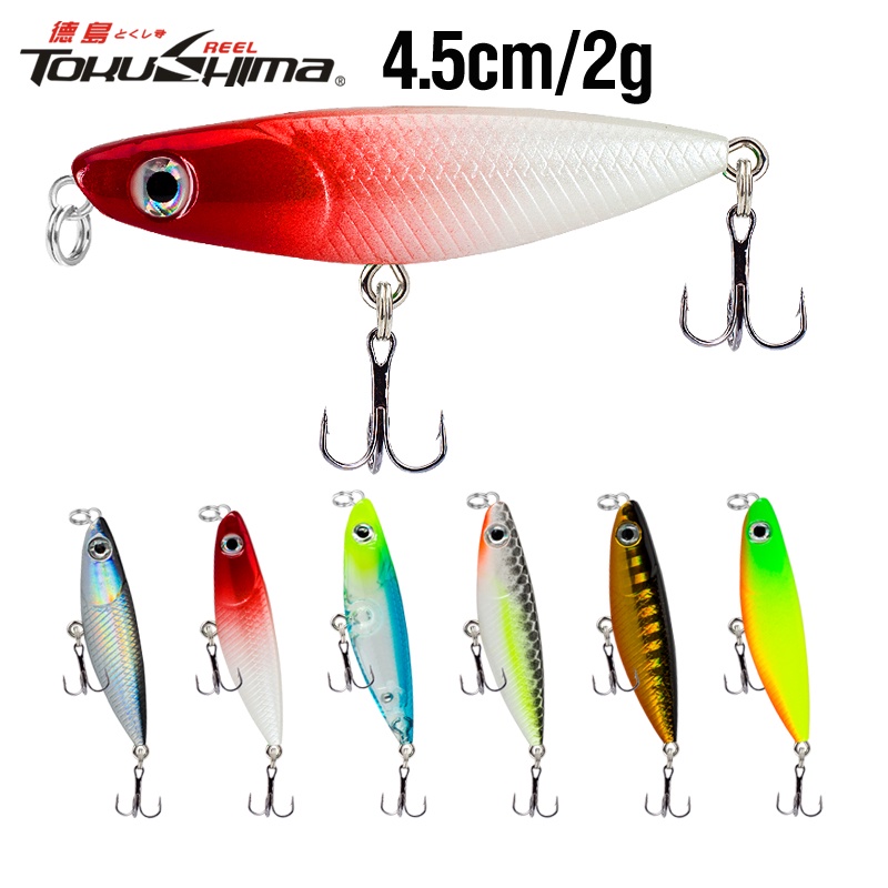 6 Colors 1PCS 4.5cm/2g Mini Minnow Lure Fishing Bait Top Water Lure ...