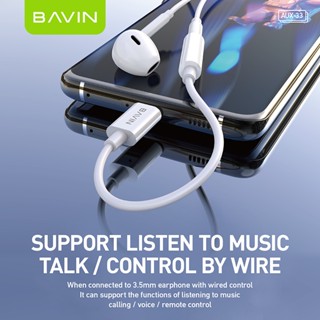 BAVIN AUX33 Headphone Adapter w/ AC Type-C to 3.5mm USB Connector ...