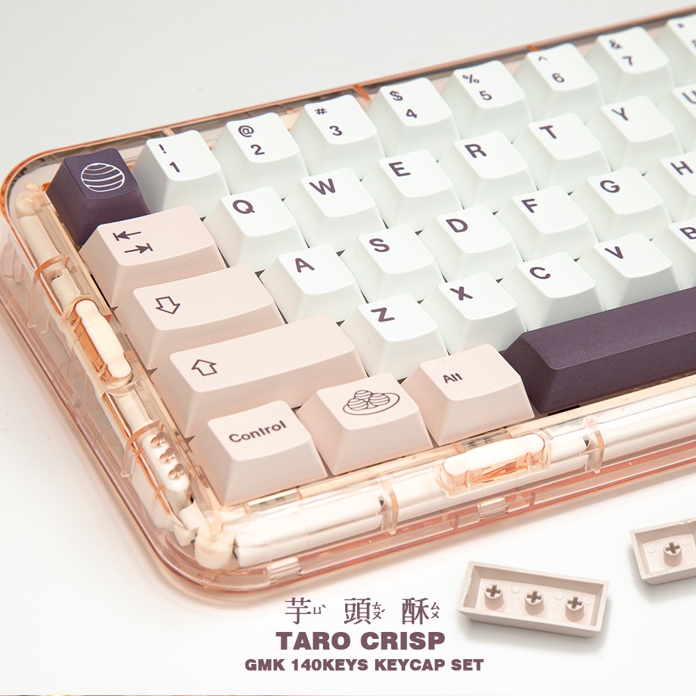 GMK Taro Crisp Keycap Set 140Keys PBT Cherry Profile Compatible Gateron ...