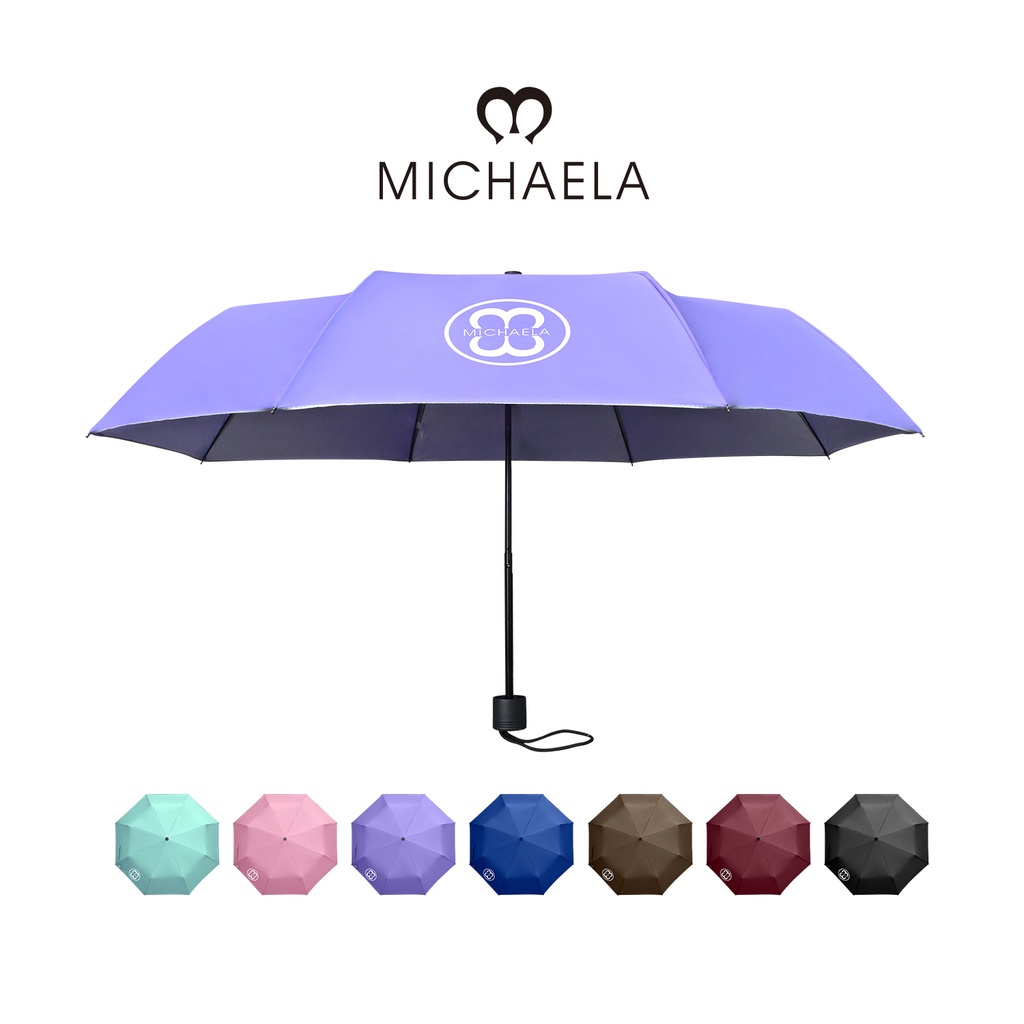 MICHAELA Sun Rain Umbrella Compact Lightweight 8 Ribs Windproof Anti-UV ...