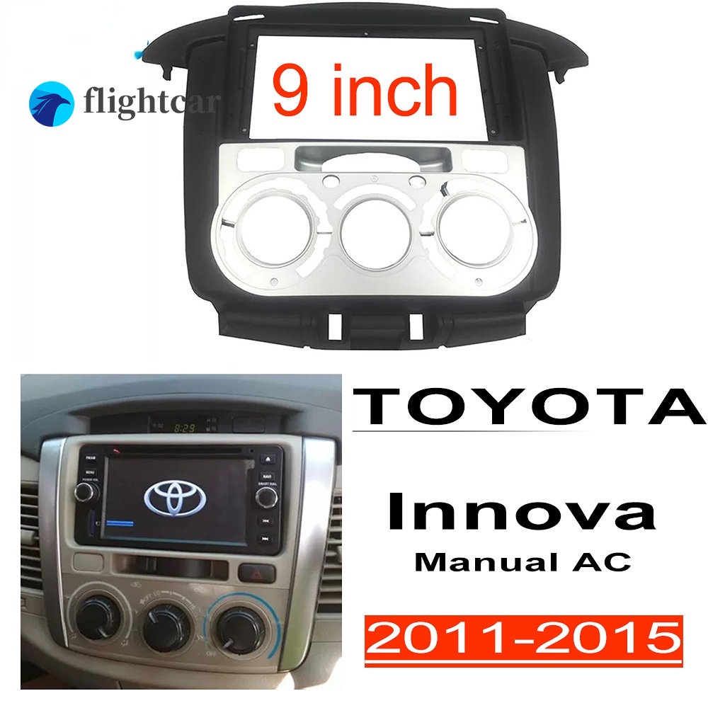 flightcar 9 inch Radio Frame 2din Stereo Panel for TOYOTA Innova 2011 ...