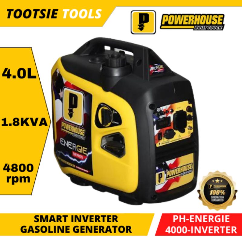 POWERHOUSE Smart Inverter Gasoline Generator (Energie Series) 4000 ...