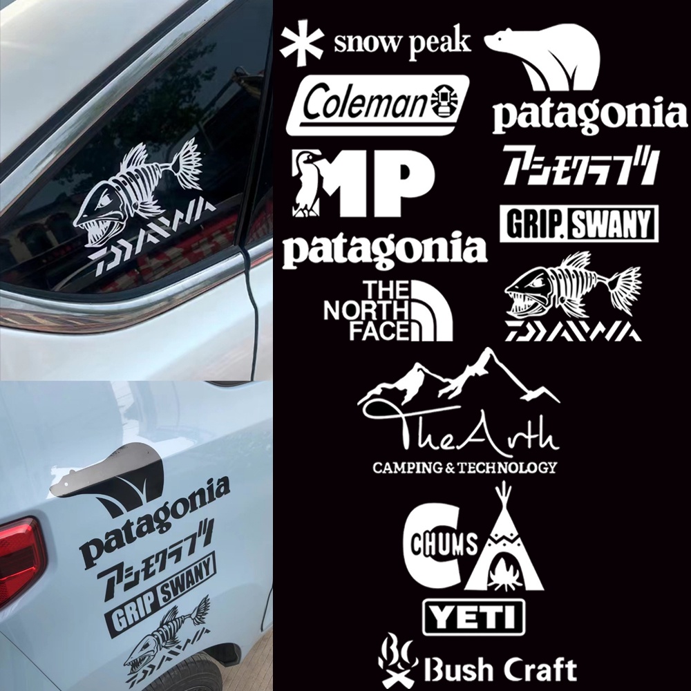 Outdoor Camping Car Stickers Motorycycle Body Decalls Snow Peak MP ...