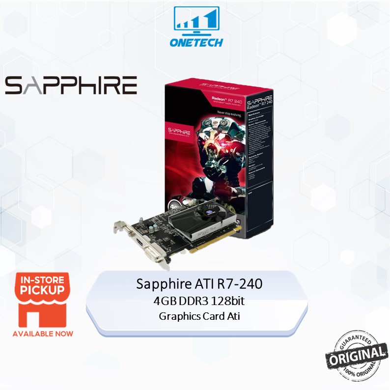 Sapphire AMD R7-240 4GB DDR3 128Bit ATI Graphics Card (R7-2404G-ATI-SAP ...