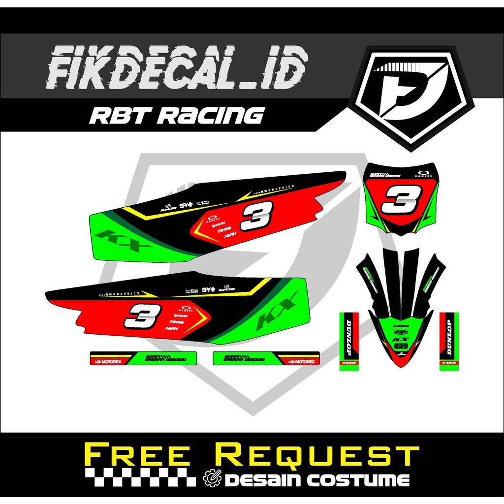 Decal sticker RBT JUPITER VEGA NEW trail REVO supra kharisma shogun ...