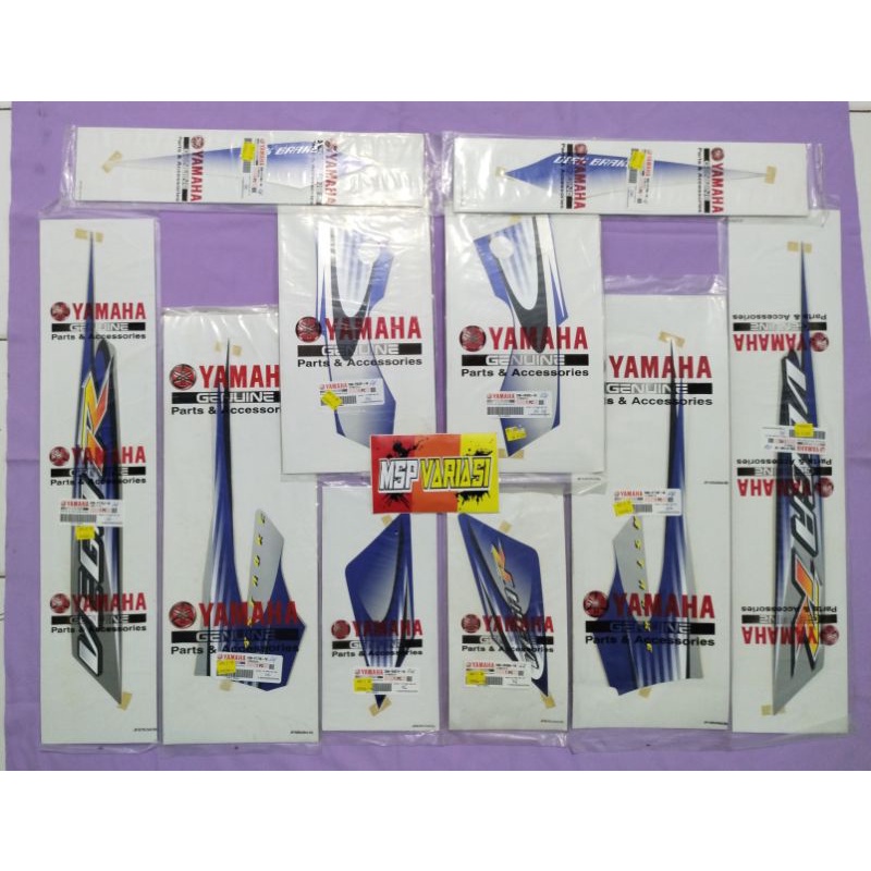Striping List of Yamaha Vega R New 2006 Blue Silver Stickers, Genuine ...