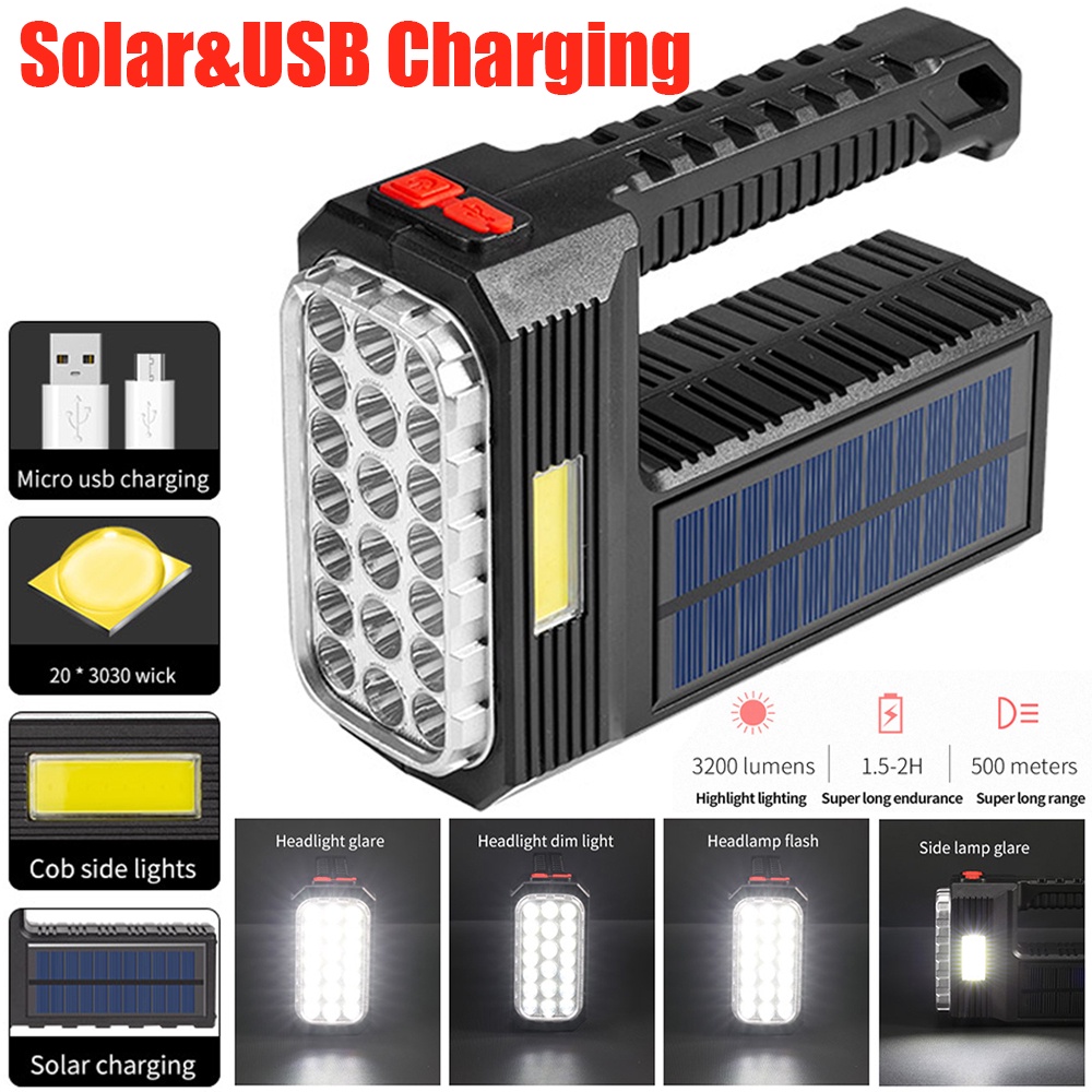 20LED Flashlight powerful tourch light super bright Flashlight Handheld ...