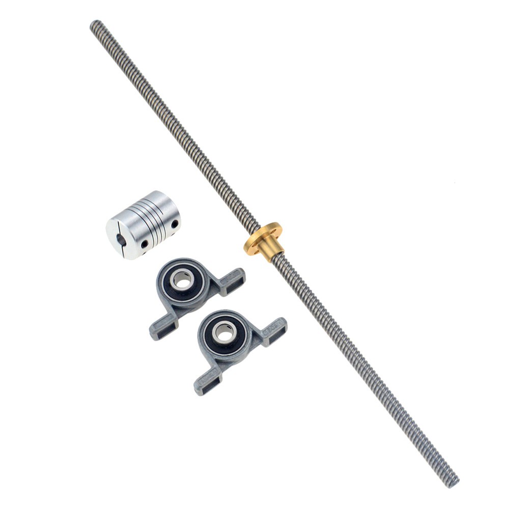 3D Printer CNC T8-400mm Lead Screw Set KP08 Shaft Coupling Thread 8mm ...
