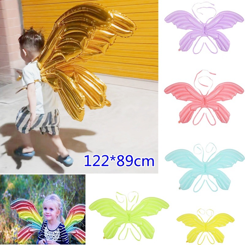 New Butterfly Wing Balloon Angel Wing Aluminum Film Balloon Wearable ...