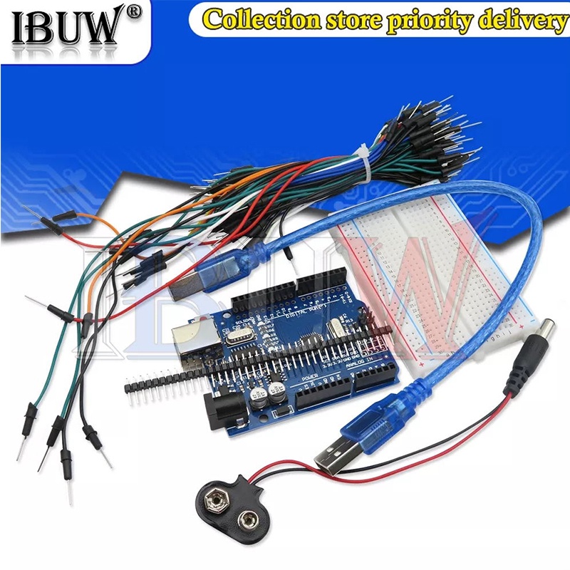 Starter Kit for Arduino Uno R3 - Bundle of 5 Items: For Uno R3 ...