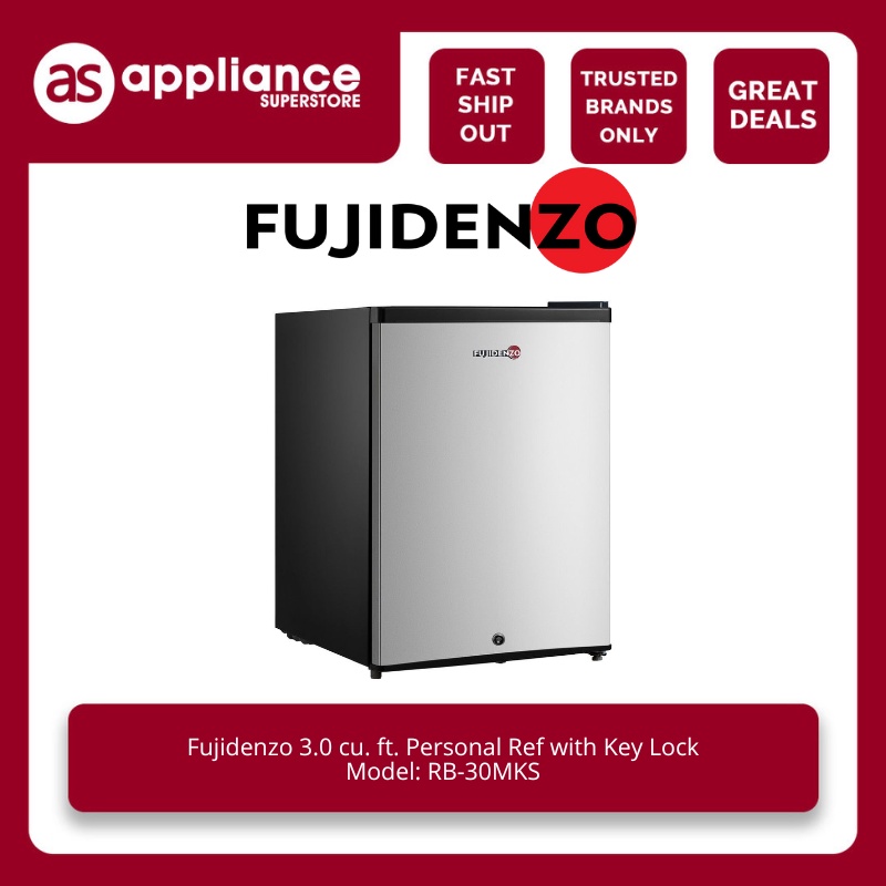 Fujidenzo 3.0 cu. ft. Personal Ref with Key Lock RB-30MKS | Shopee ...