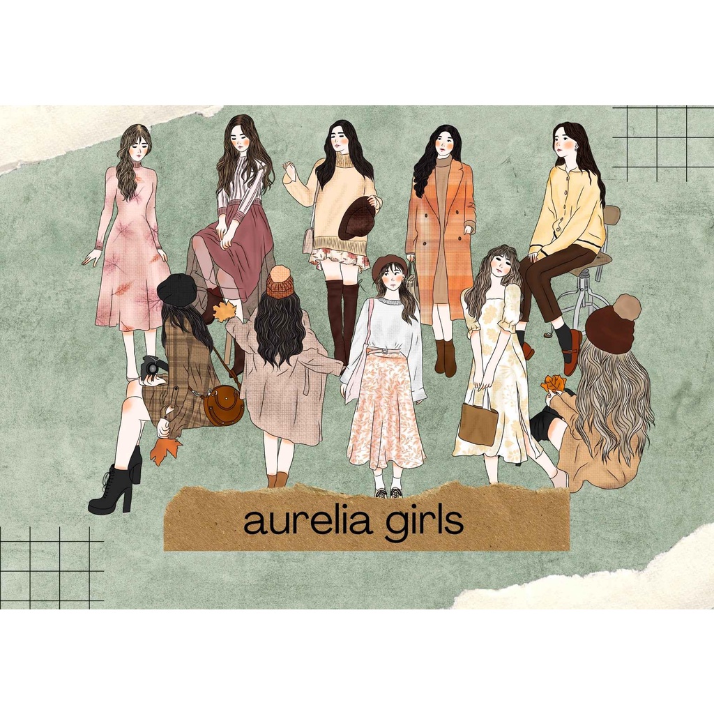 Aurelia Girls Sticker Collection ( For Journal, Arts or Planner ...