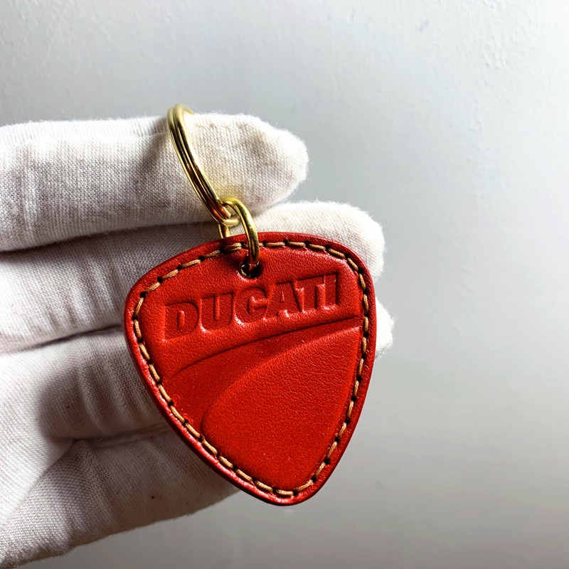 DUCATI leather badge keychain 1199 1299 899 V2 Monster696 821 797 659 ...