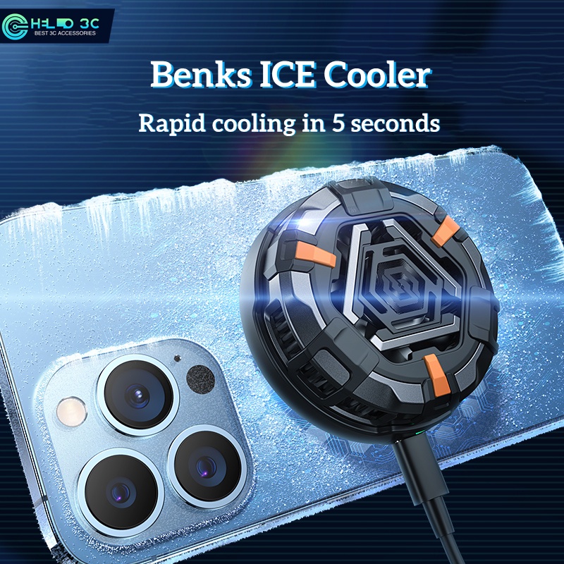 Benks ICE Magnetic Cooler Mobile Phone Radiator PUGB Game Cooling Fan ...