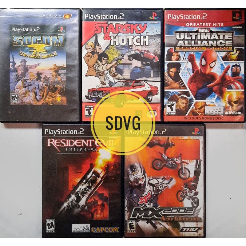 PS2 SOCOM•Starsky & Hutch•Marvel Ultimate Alliance•Resident Evil ...