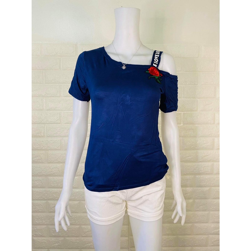 One sided Strap with patch Top For Ladies | Shopee Philippines
