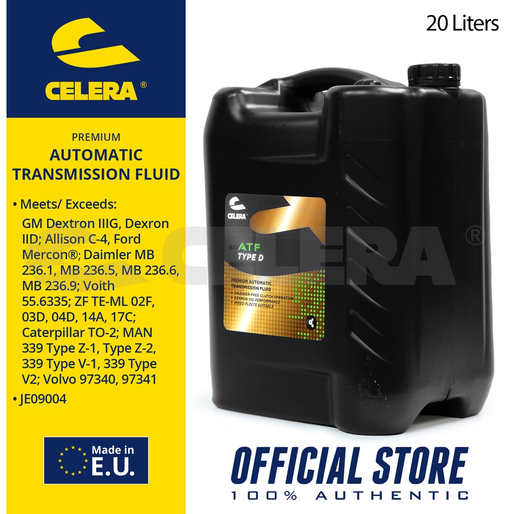 CELERA ATF TYPE D Premium Car Automatic Transmission Fluid 20L JE09004 ...